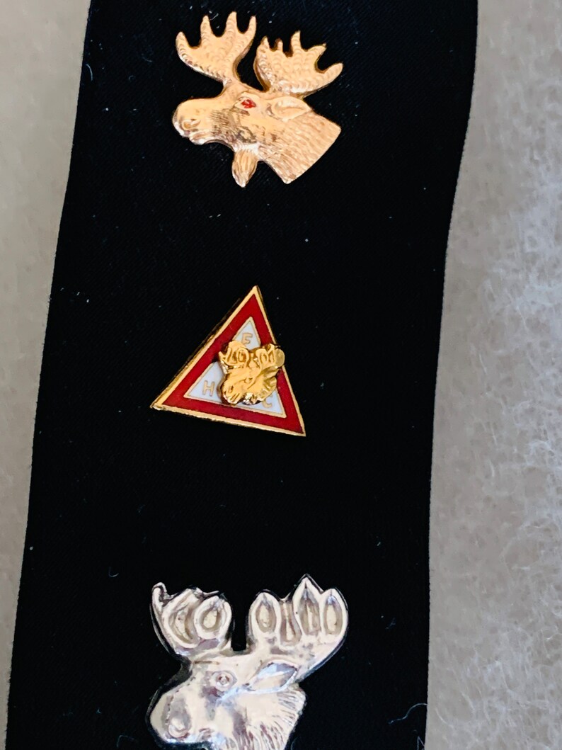Loyal Order of Moose Clip on Tie With 3 Service Pins Tie - Etsy