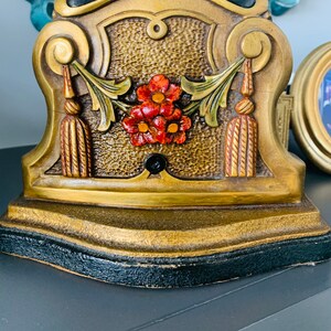 Syroco Wood Bookends Rococo Style Gold and Red Elegant Home - Etsy