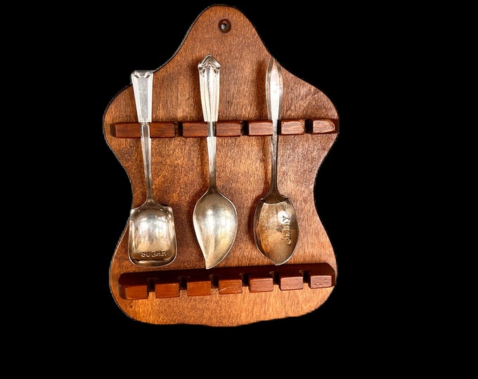 Wood Spoon Display Rack Holds 12 - Etsy