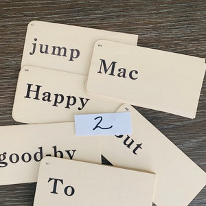 Assortment of Word Flash Cards Basic Primer Elementary Level 1950's - Etsy