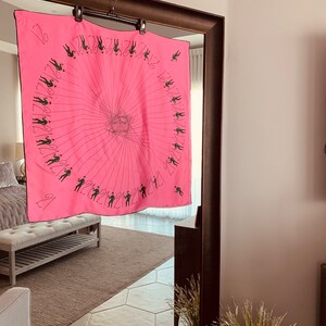 Club 21 Silk Scarf 30 X 30 Inches Pink and Black Ray Strauss Design ...