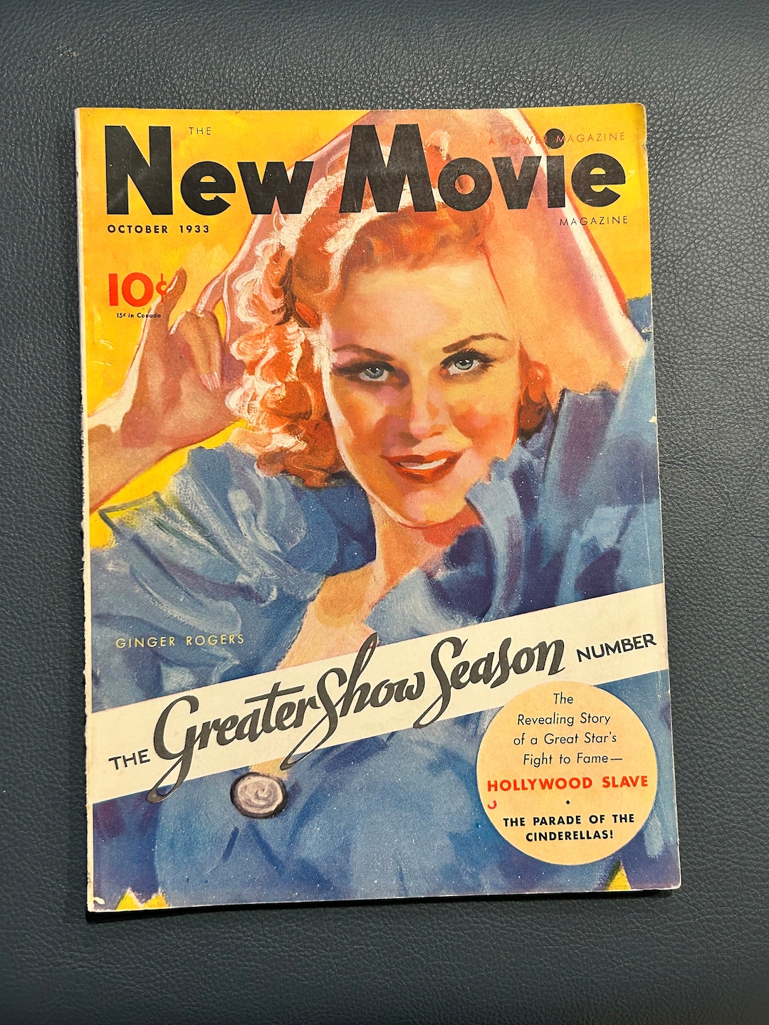 The New Movie Magazine October 1933 Ginger Rogers Cover Model Golden ...