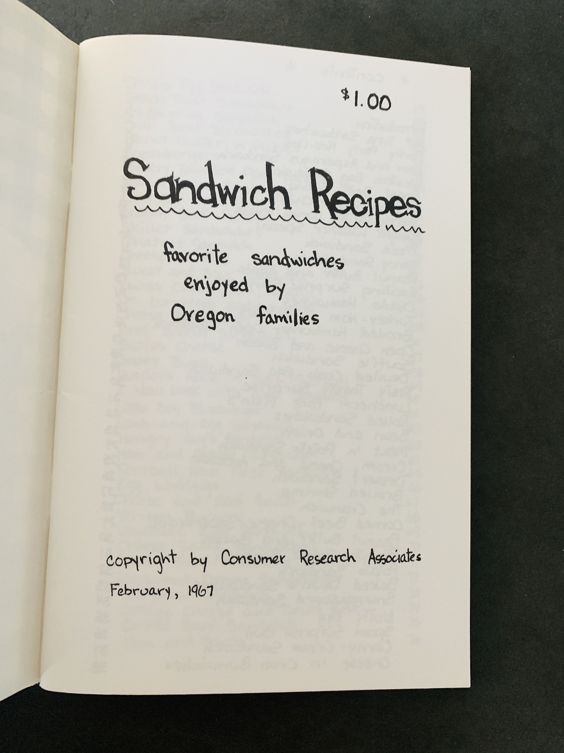 Williams Bakery Sandwich Recipes Soft Cover 1967 Oregon Bread - Etsy