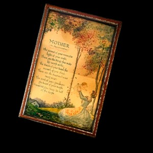 Framed Print Mother an Appreciation Motto Poem Marion Cecilia Crow AKA ...