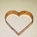 Three Heart Shaped Cookie or Cake Cutters Large Copper Two Small Tin ...