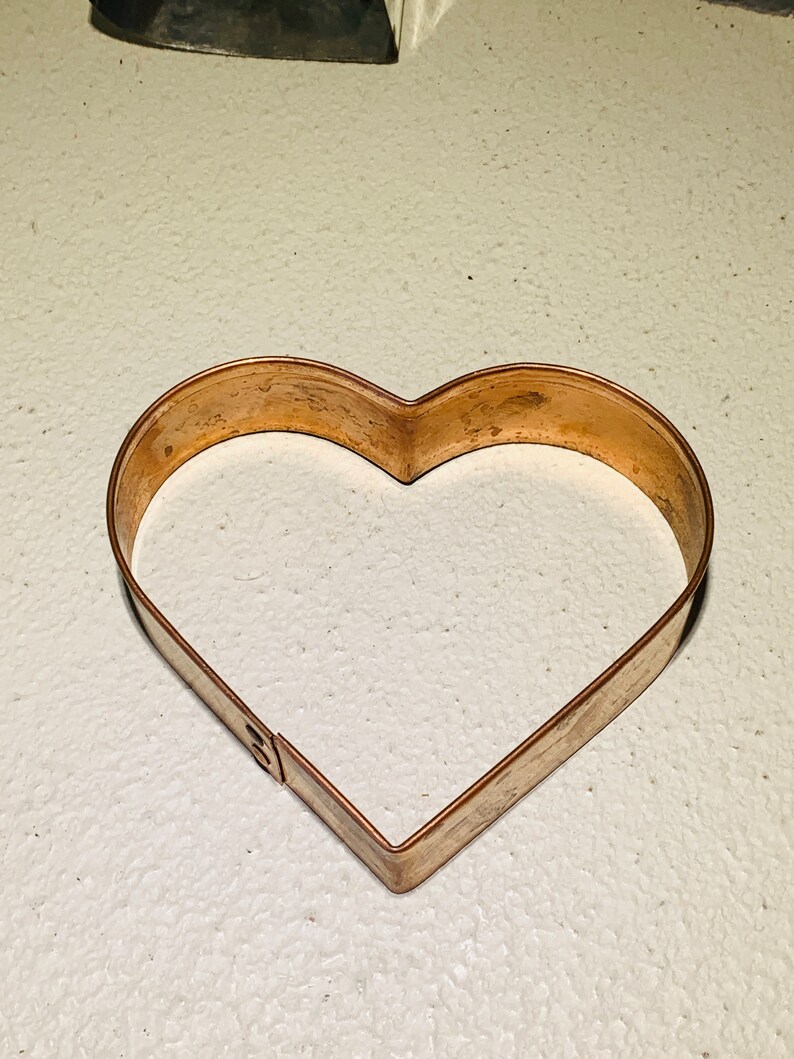 Three Heart Shaped Cookie or Cake Cutters Large Copper Two - Etsy