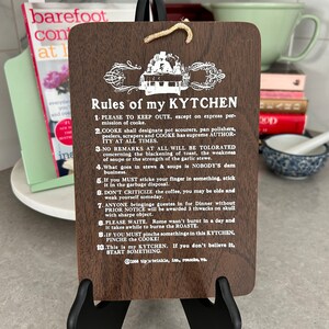 Tip 'N Twinkle Kitchen Plaque Rules of My Kytchen 1966 - Etsy