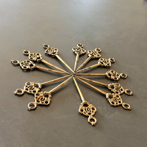 Brass Ornate Appetizer Picks Set of 12 Party Picks Bar Necessity - Etsy