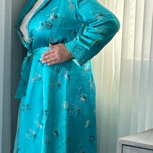 Brocade Dressing Gown Asian Style Frog Closure Stunning Rayon Robe - Etsy