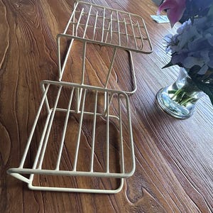 Rubber Coated Wire Plate and Cup Storage Rack Vintage 1960's Soft ...