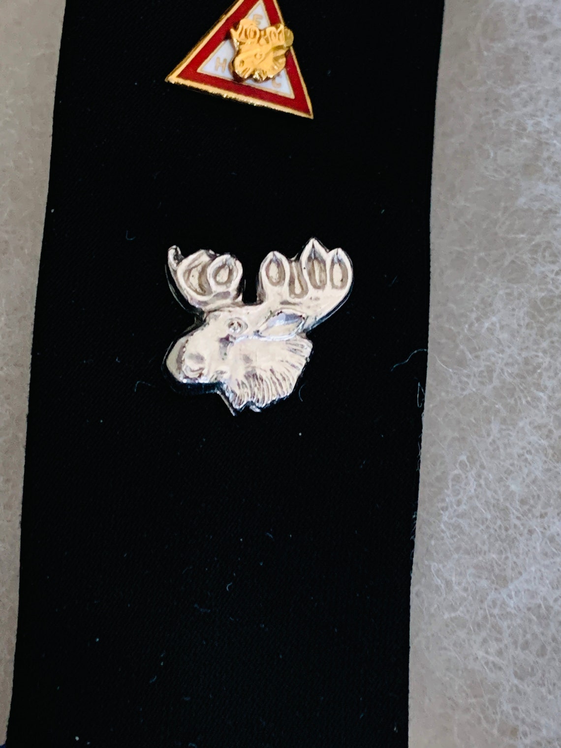 Loyal Order of Moose Clip on Tie With 3 Service Pins Tie - Etsy