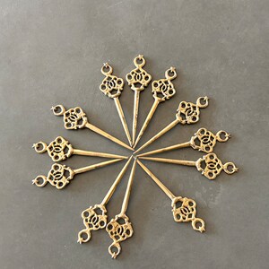 Brass Ornate Appetizer Picks Set of 12 Party Picks Bar Necessity - Etsy