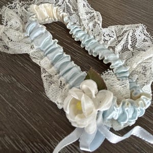 Vintage Bridal Garter Traditional Wedding Accessory Blue and White ...