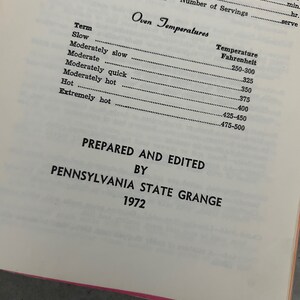 Grange Cookbook Pennsylvania State Spiral Bound 1978 - Etsy