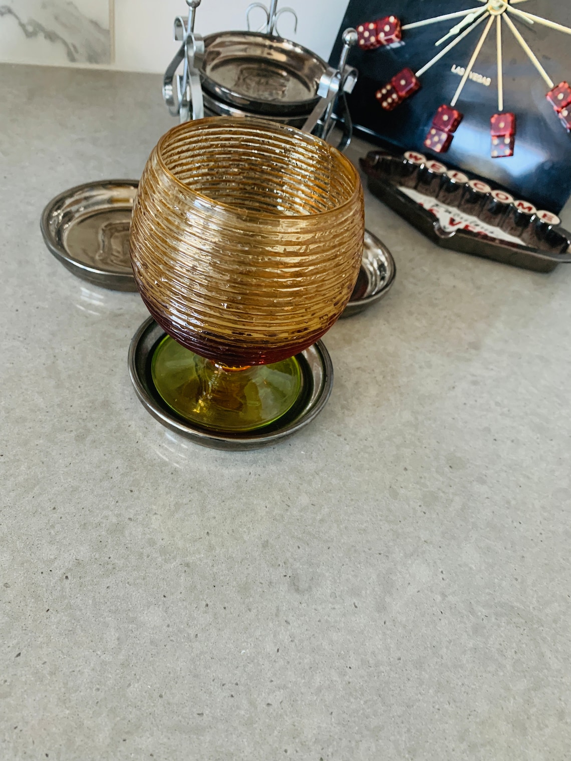 Greco Roman Mercury Glass Coasters in A Metal Stand Set of 8 - Etsy