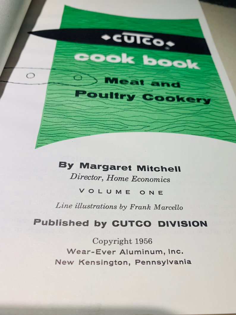 Cutco Cookbook 1956 Meat & Poultry Cookery Hardcover Volume 1 - Etsy