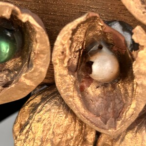 Walnut Shell Christmas Tree Wall Hanging Unique Handmade Tramp Art - Etsy