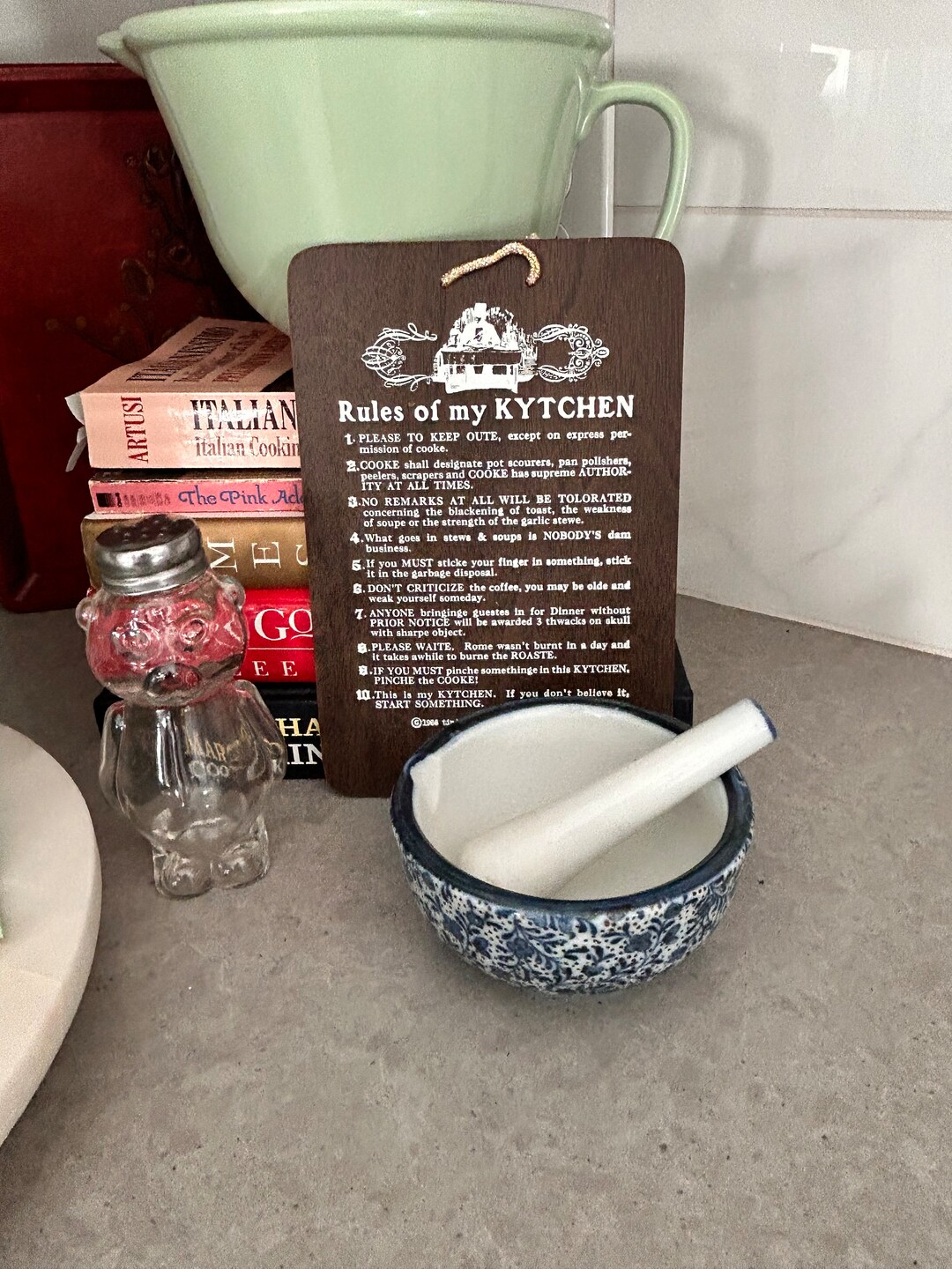 Tip 'N Twinkle Kitchen Plaque Rules of My Kytchen 1966 - Etsy