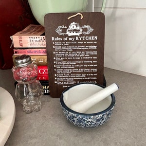 Tip 'N Twinkle Kitchen Plaque Rules of My Kytchen 1966 - Etsy