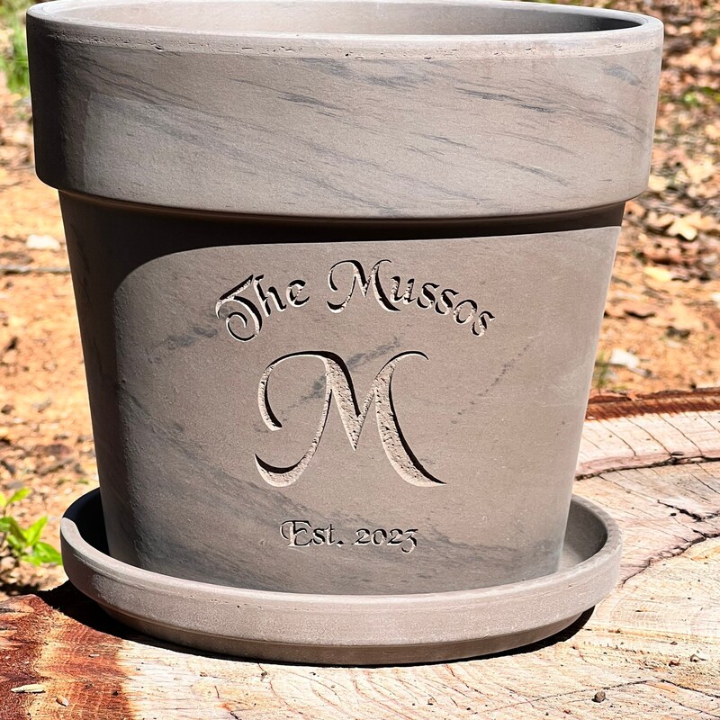 Monogram Planter - Etsy