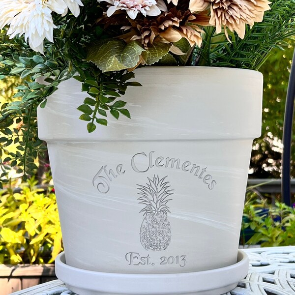 Monogram Planter - Etsy