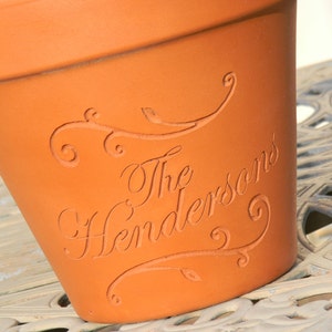 Etched Planter Custom Engraved Carved Terra Cotta Flower Pot | Etsy