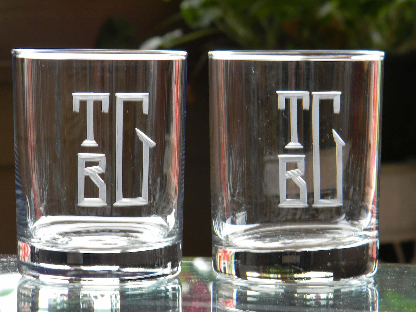 Personalized Rocks Glasses Engraved With Monogram | Groomsman Gift ...