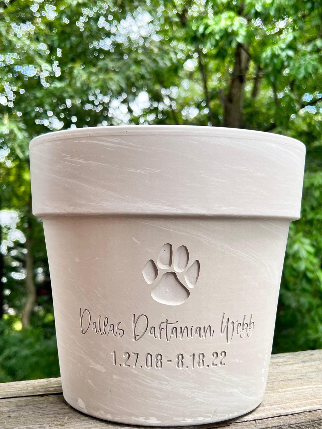 Engraved Pet Memorial Flower Pot: Custom Terra Cotta Planter - Etsy