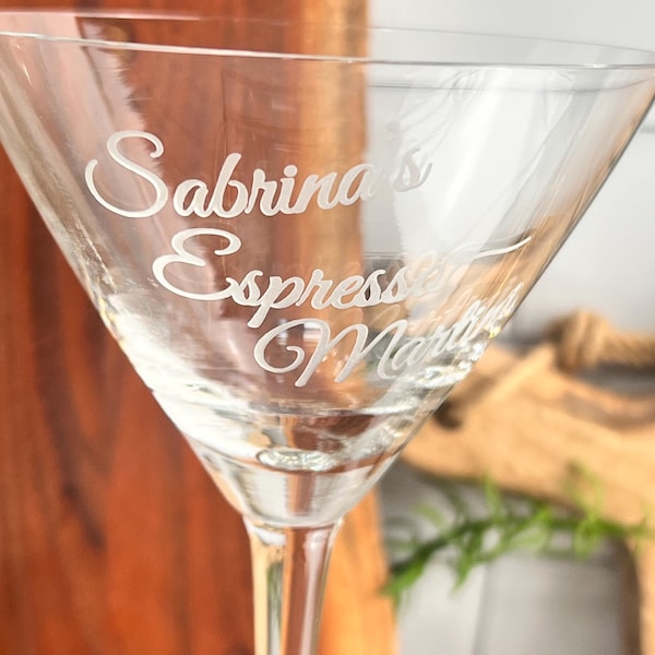 Personalized Martini Glasses - Etsy