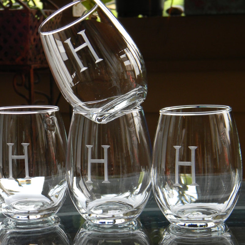 Initials Wine Glass - Etsy