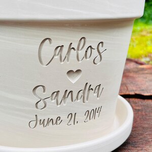 Engraved Clay Flower Pot (deep Carved): Personalized Terra Cotta ...