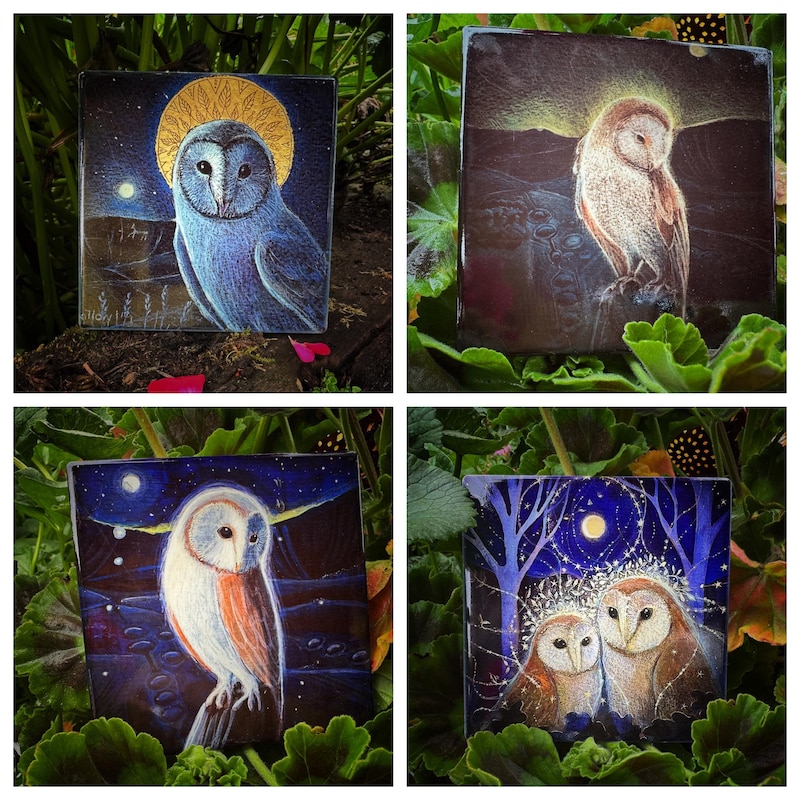 Owl Coasters - Etsy