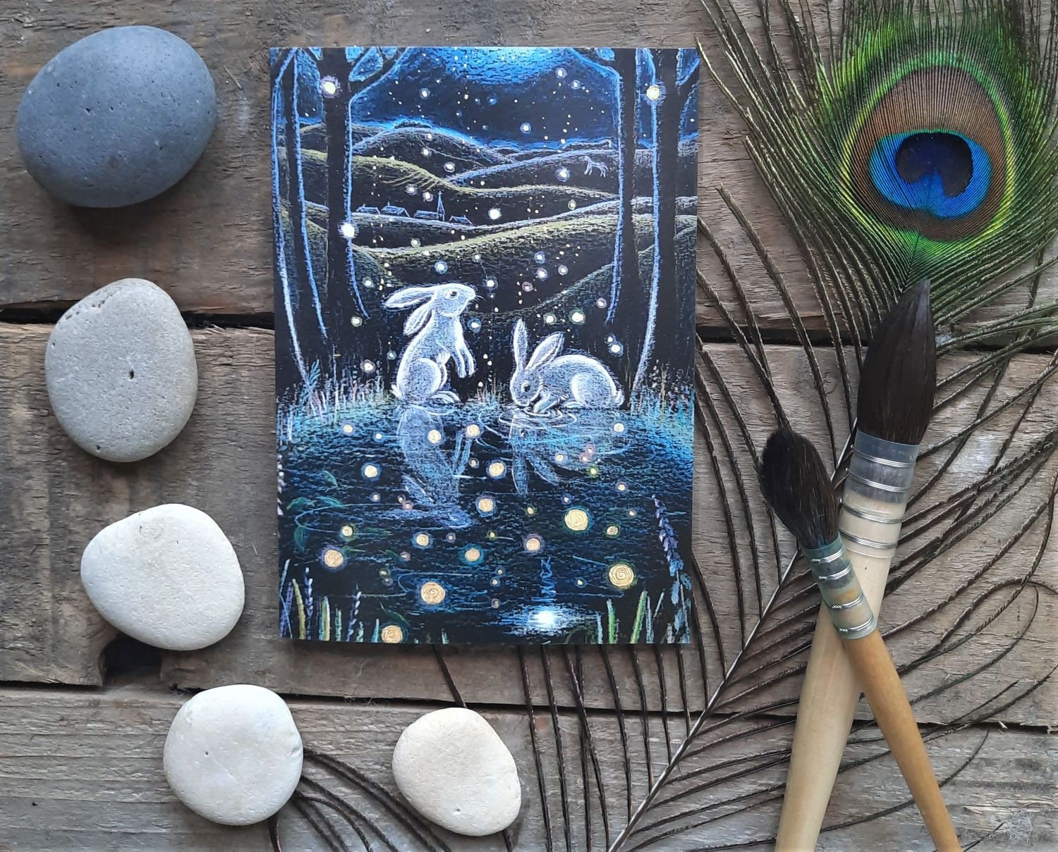 The Messages of Yule Greetings Card Pack of 5 by Hannah Willow | Etsy UK