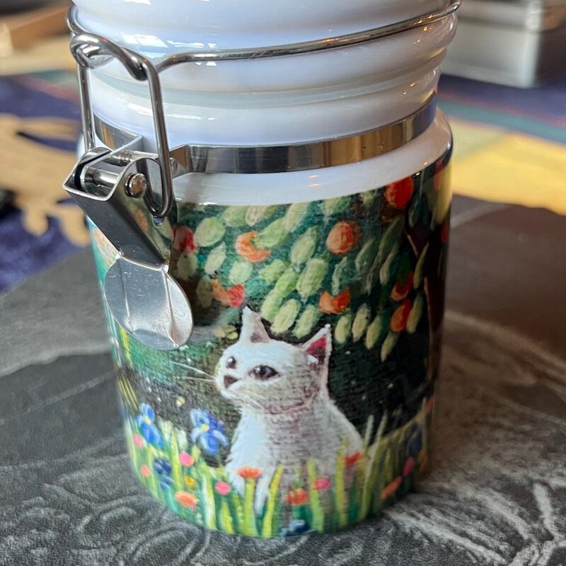 Cat Themed Ceramic Jar - Etsy UK
