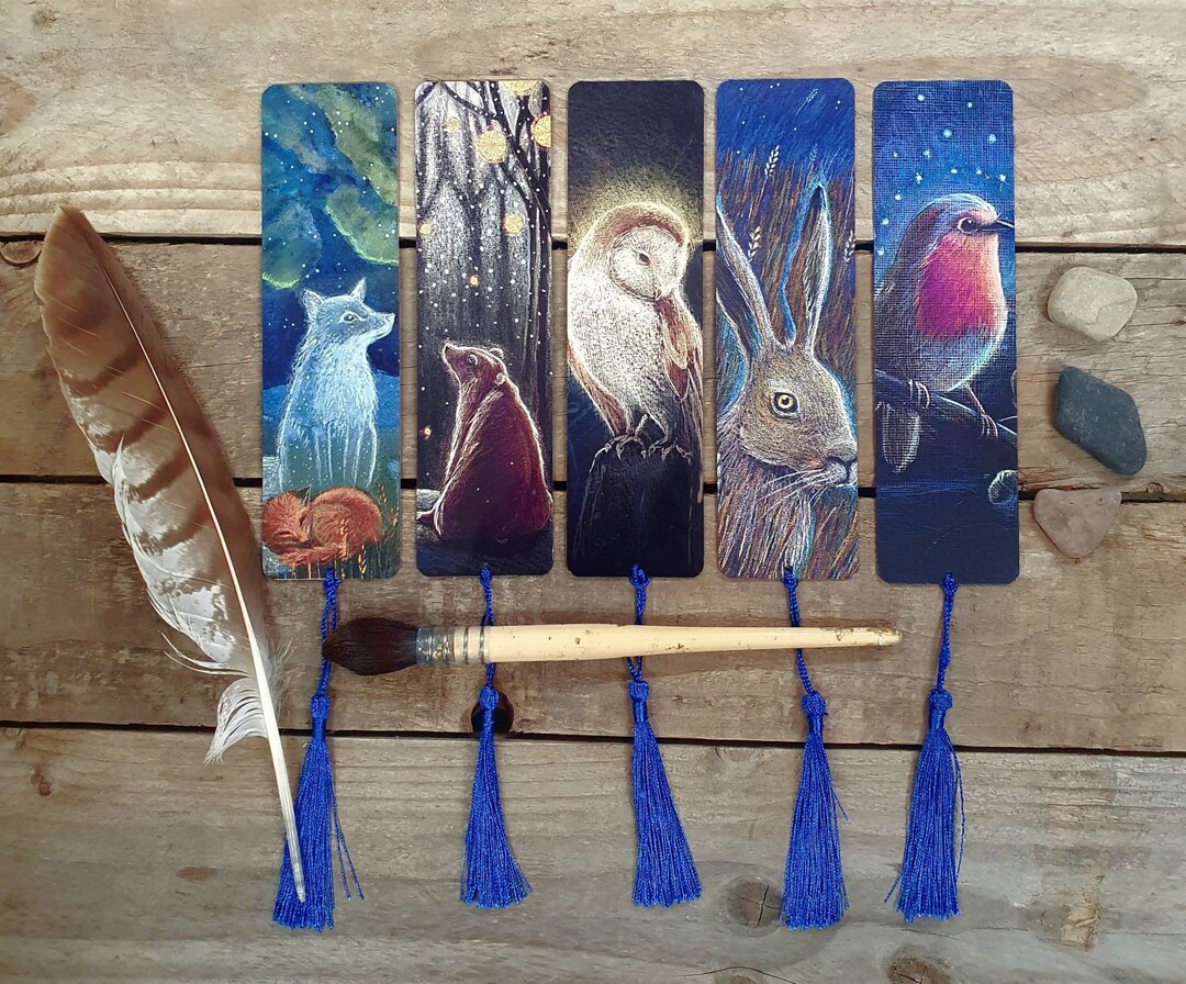 Large Bookmarks With Tassel by Hannah Willow Including Fox - Etsy