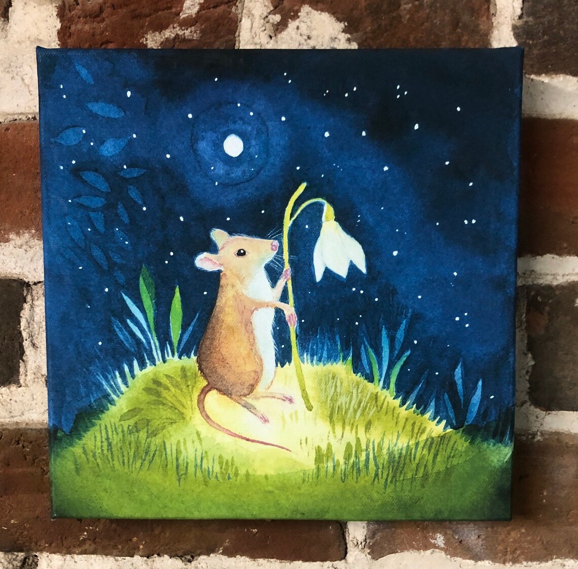 Wilfred Mouse Canvas Boxed Print by Hannah Willow - Etsy