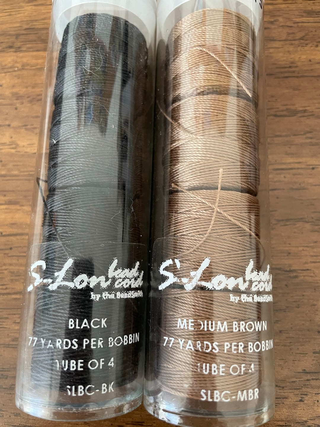 4 Spools S-lon Superlon TEX 70 - Thin .5mm Brown or Black - 308 Yards ...
