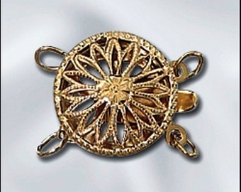 Pearl Clasp 14k Gold Filled Round Filigree Clasp-9mm - Etsy