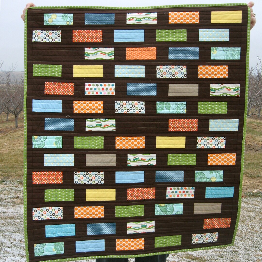 PDF PATTERN Off-sides Rectangle Tile Baby Crib Quilt - Etsy