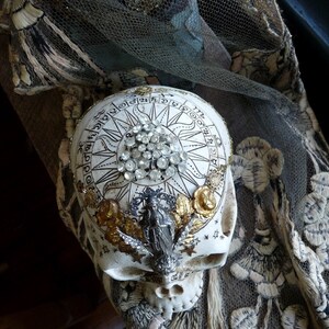 Skull Sculpture, Anima Mundi, Victorian Embellished Resin Skull ...