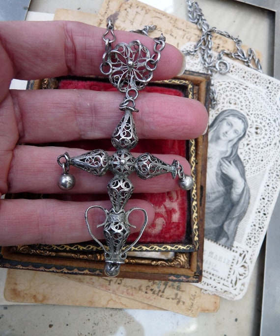 Antique French Regional Cross Rosary, Talisman for th… - Gem