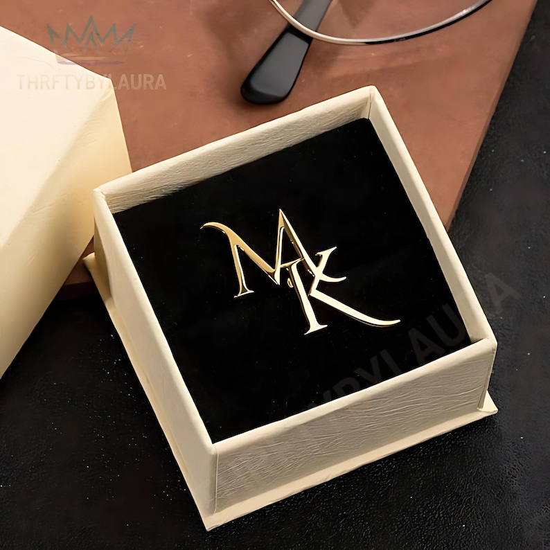 Brooch, Custom Initial Lapel Pin, Custom Lapel Pin, Wedding Gift ...