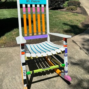Hand-painted Classroom Chair: Whimsical Teacher/student Decor (raleigh ...