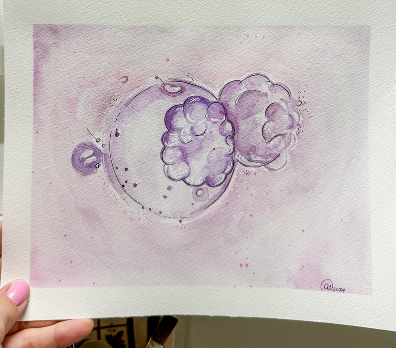 Custom IVF Embryo Watercolor Painting: Personalized Nursery Art - Etsy