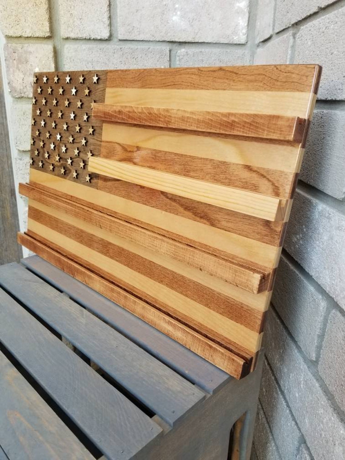 Small American Flag Coin Rack STAIN - Etsy