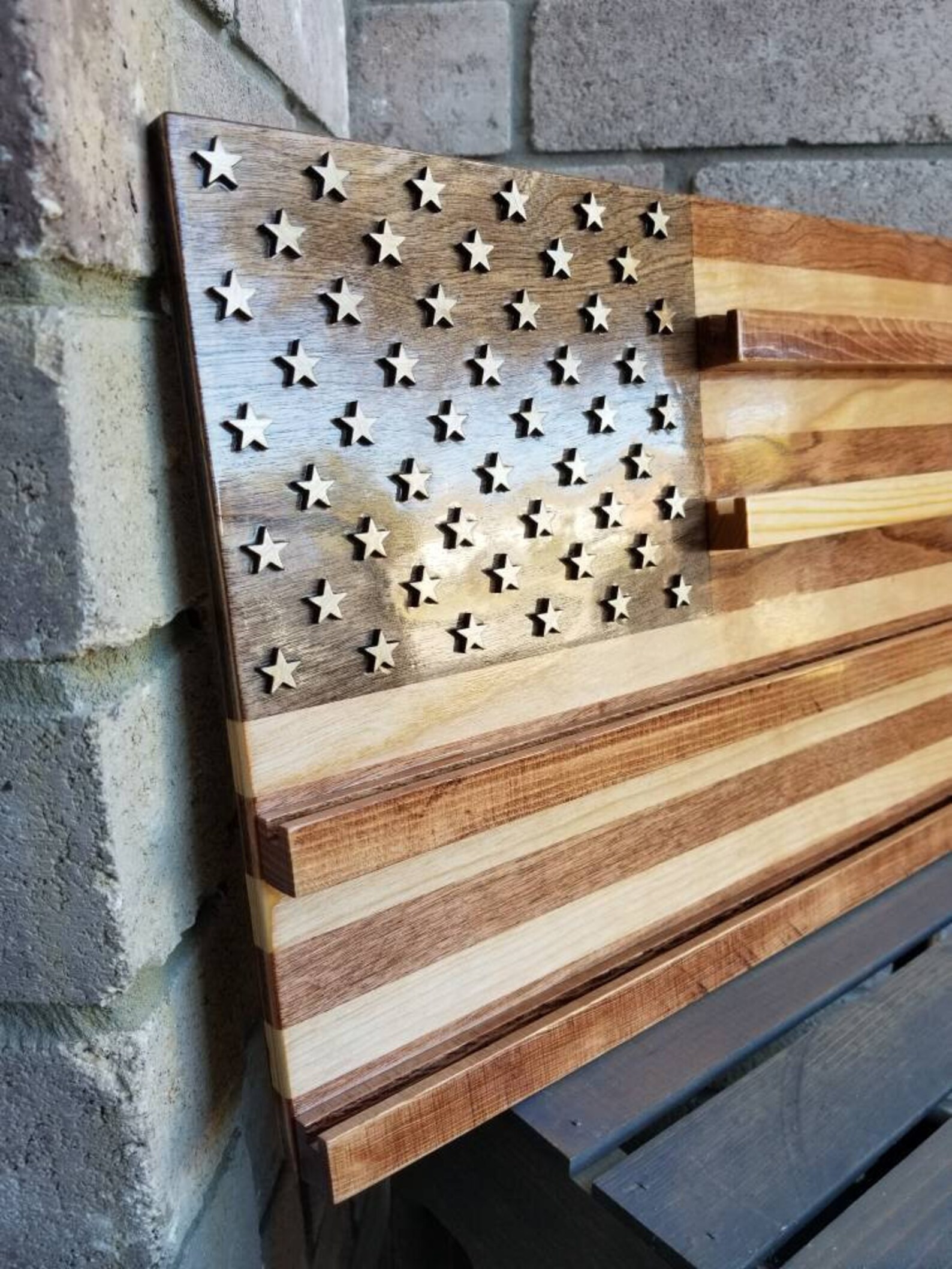 Small American Flag Coin Rack STAIN - Etsy