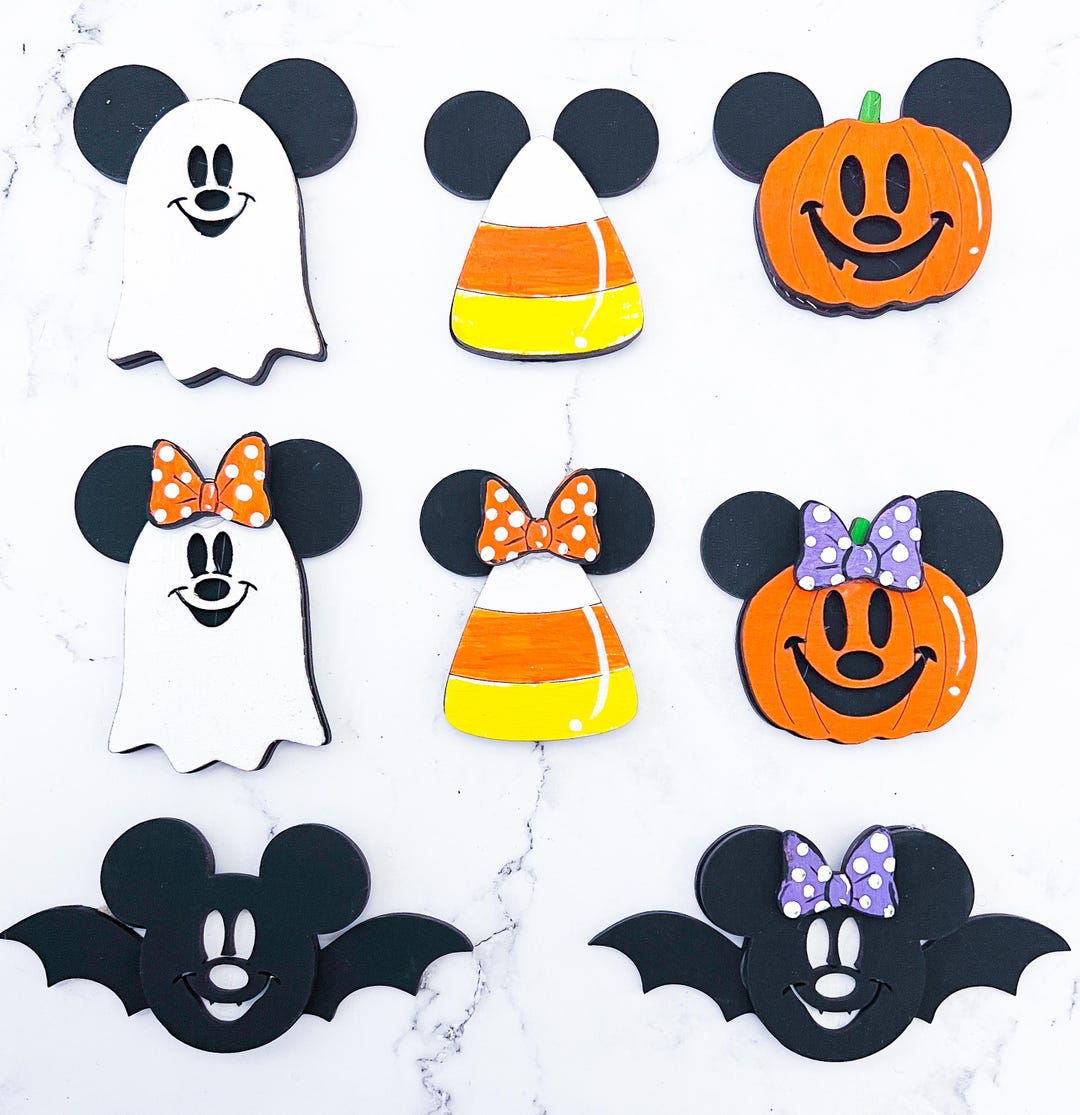 Halloween Mickey and Minnie Magnets - Mickey Halloween, Ghost Magnets ...