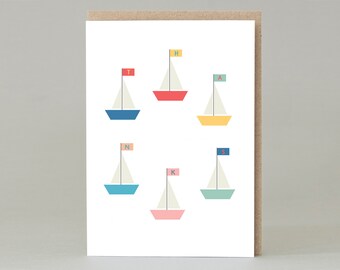 Thank You Boat Card - Etsy