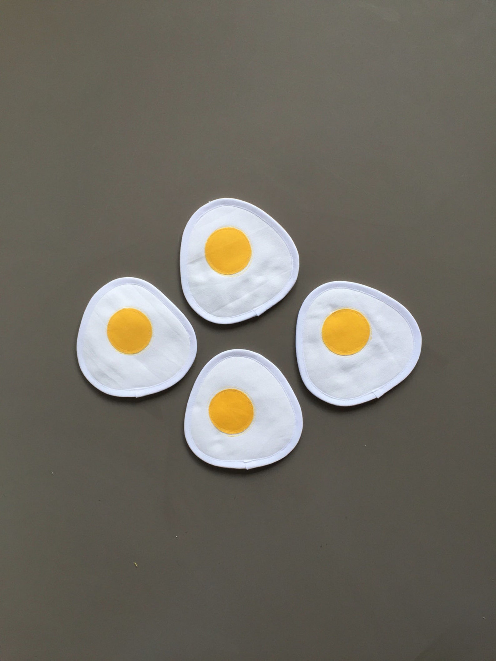 Egg Lover Gift Fun Egg Coasters Fried Egg Mug Rug - Etsy