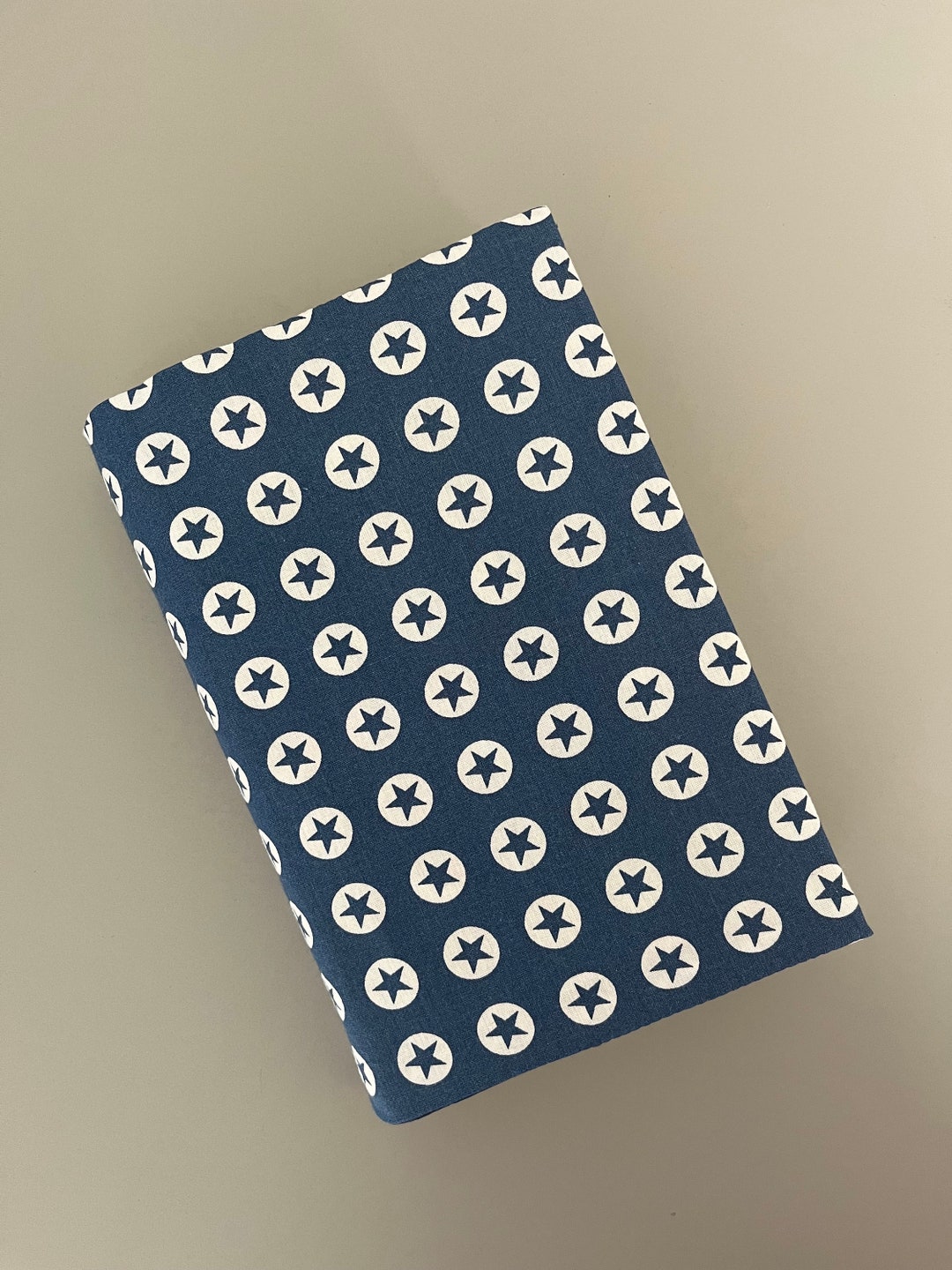 Star Book Cover: Adjustable Reversible Fabric Book Jacket - Etsy